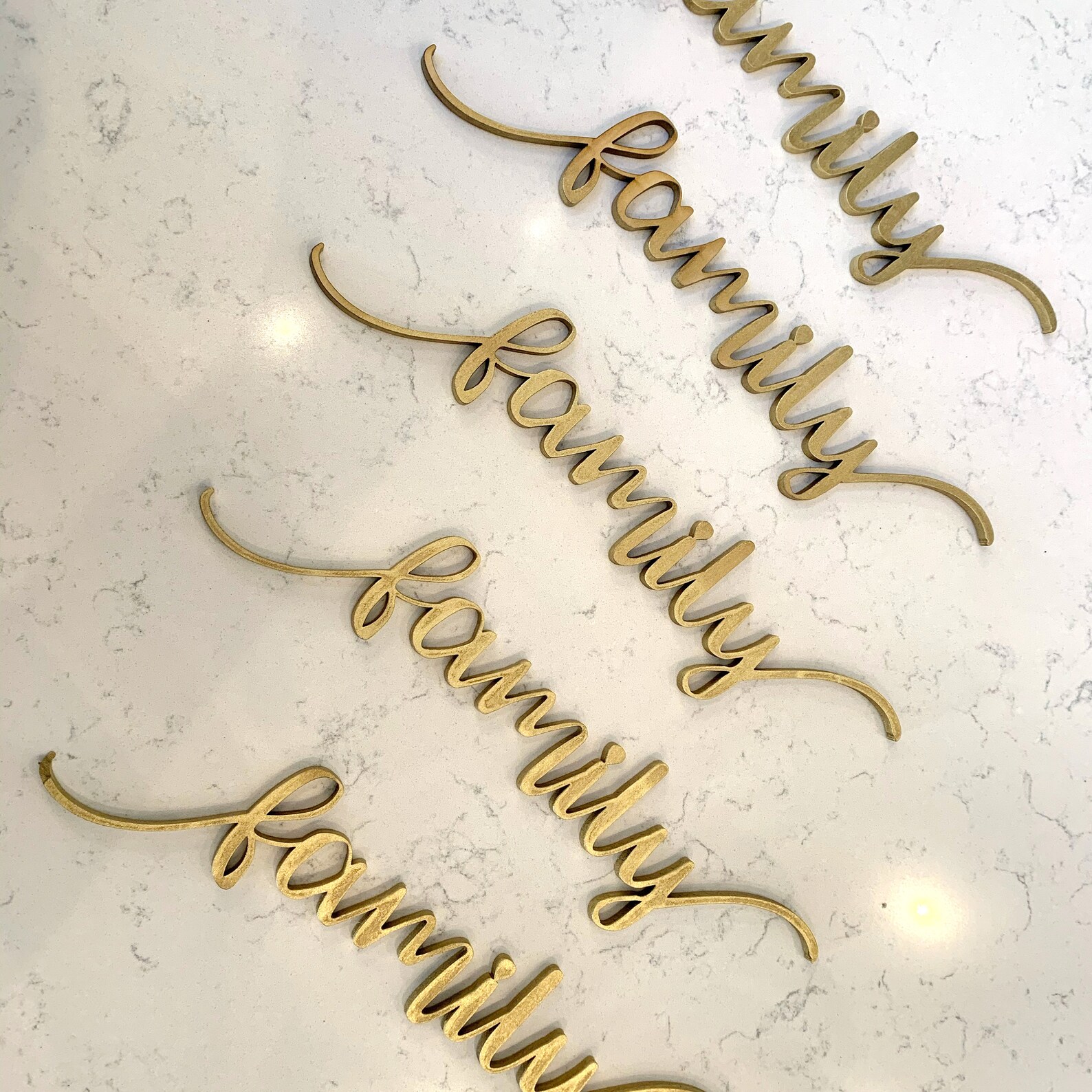 Set of 4 Table Place Setting Words Holiday Table Decor Wood - Etsy