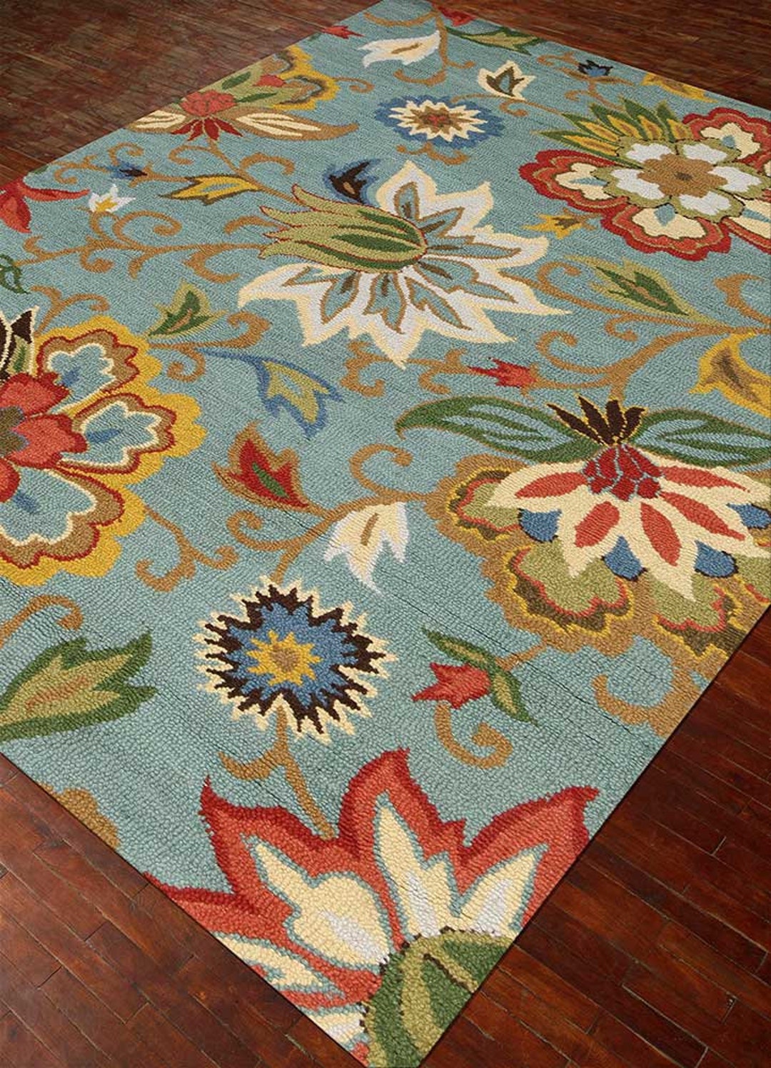 Flower Hand Tufted Wool Rug Living Room Rug Bedroom Rug, Contact Me for ...