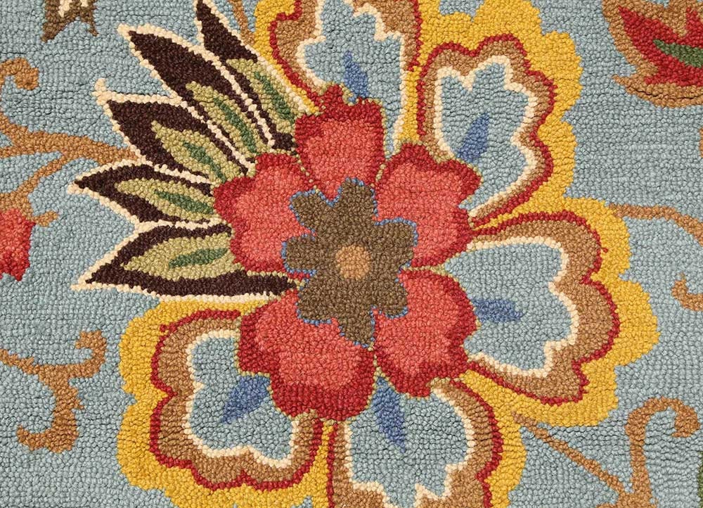 Flower Hand Tufted Wool Rug Living Room Rug Bedroom Rug, Contact Me for ...