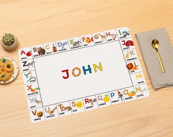 Animal Alphabet Play Mat - Etsy