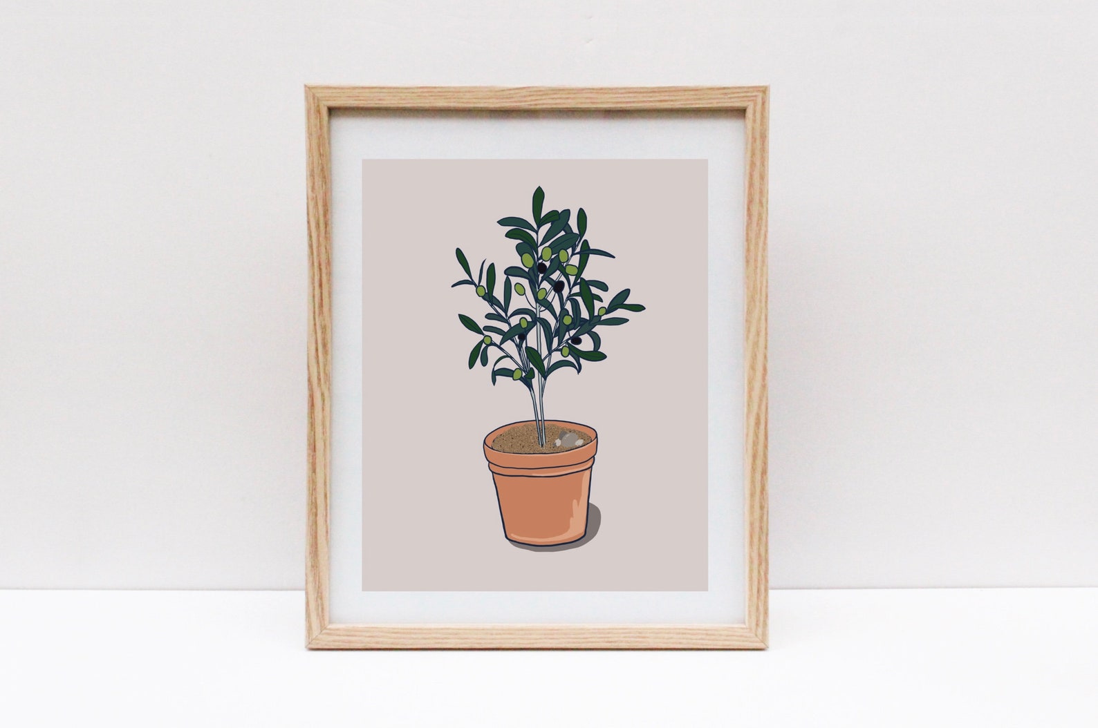 Digital Download | Olive Tree Illustration,olive Tree Wall Art ...