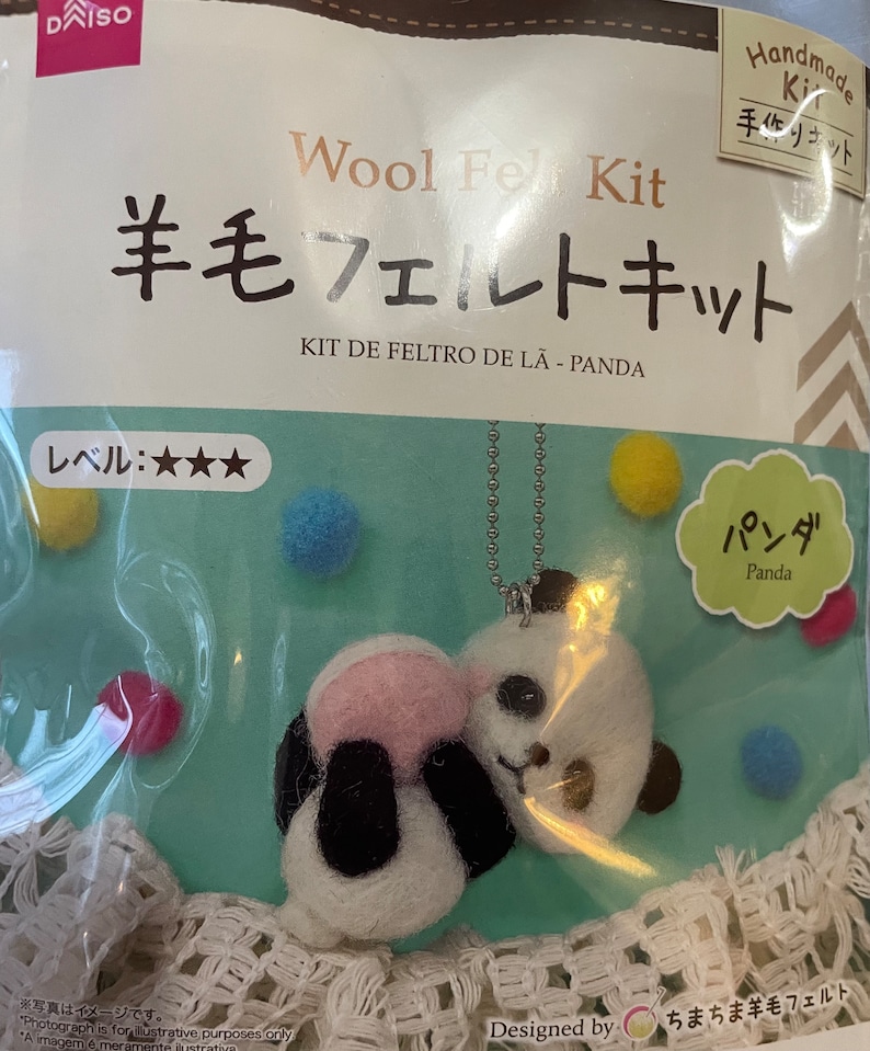 Daiso Panda Wool Felt Kit - Etsy