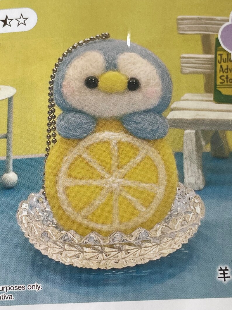 Penguin-lemon Wool Felt Kit by Daiso - Etsy
