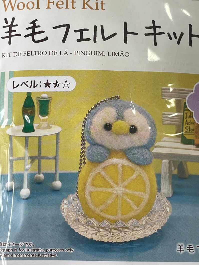 Penguin-lemon Wool Felt Kit by Daiso - Etsy