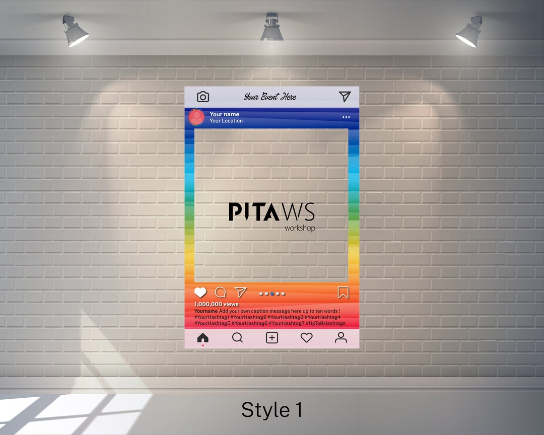 Rainbow Instagram Frame, Rainbow Instagram Template, Pride Day, Gay ...