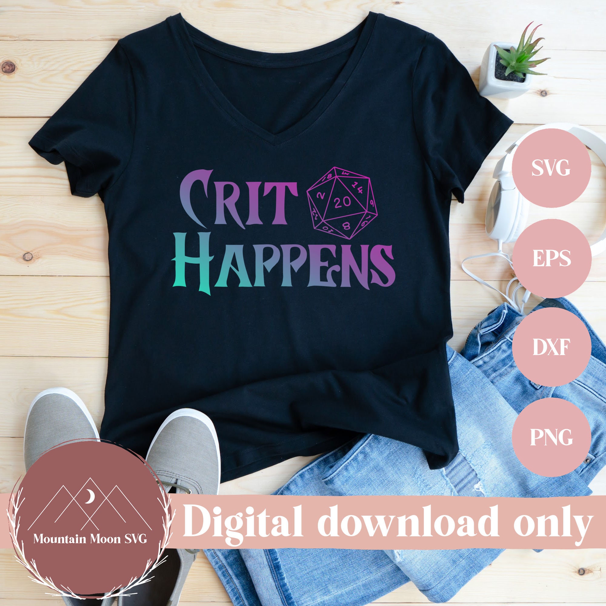 Crit Happens SVG Cut File for Cricut and Silhouette Cutting - Etsy