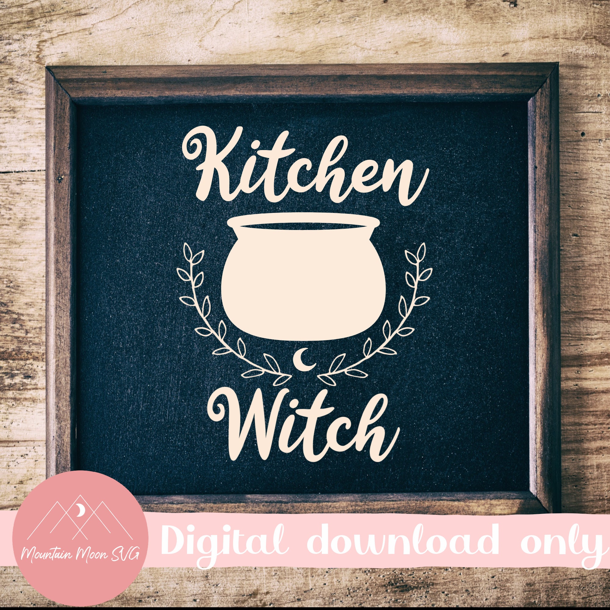 Kitchen Witch Svg Cut File For Cricut And Silhouette Cutting Etsy