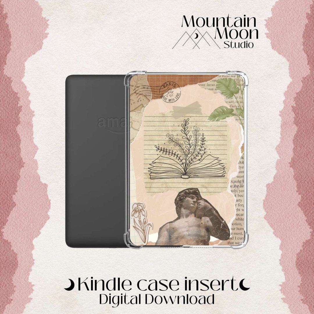Vintage Book Kindle Clear Case Insert Kindle Paperwhite 10th Gen Kindle ...