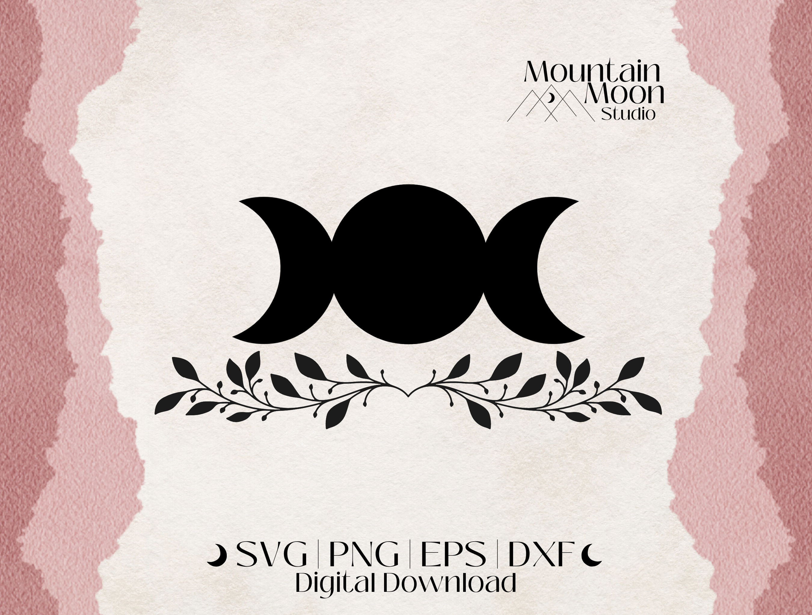 Triple Moon SVG Cut File for Cricut and Silhouette Cutting Machines ...