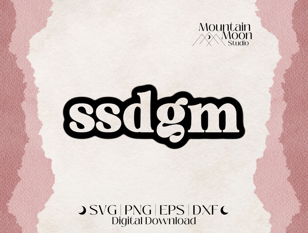 Ssdgm SVG Cut File for Cricut and Silhouette Cutting Machines - Etsy