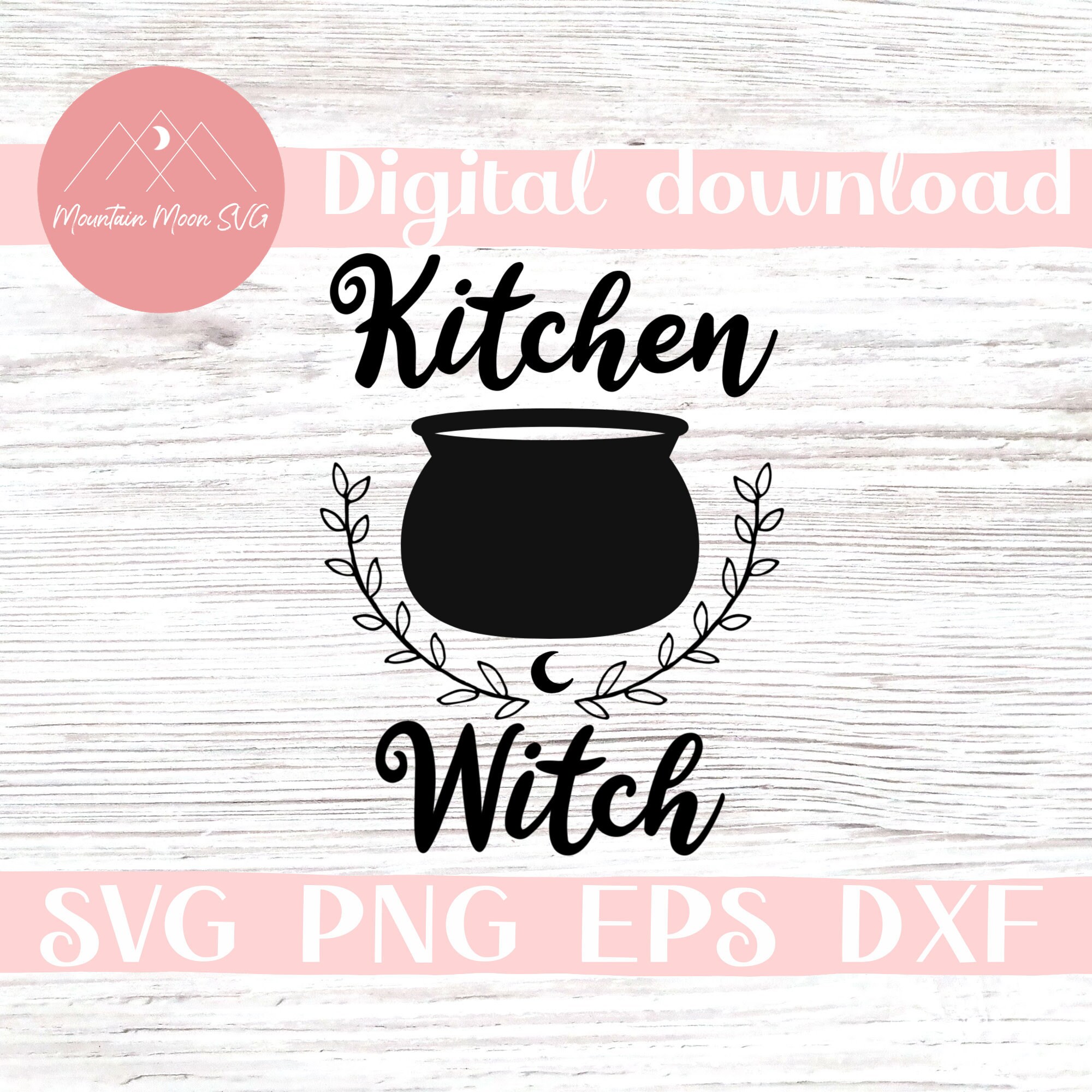 Kitchen Witch Svg Cut File For Cricut And Silhouette Cutting Etsy