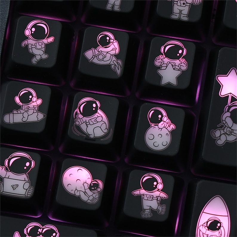 104PCS Space Astronaut Theme Keycap Set Cartoon Keycaps OEM - Etsy