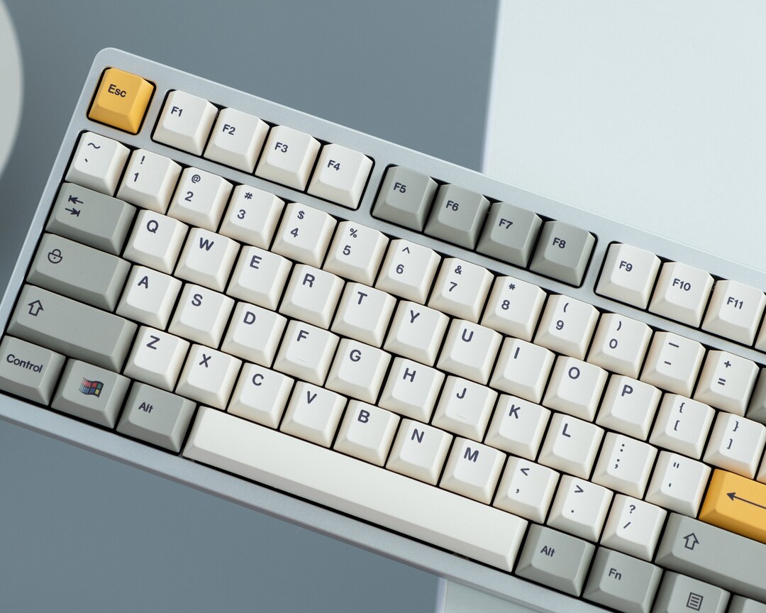139pcs Retro Theme Keycap Set Off-white Keycaps Cherry Height - Etsy