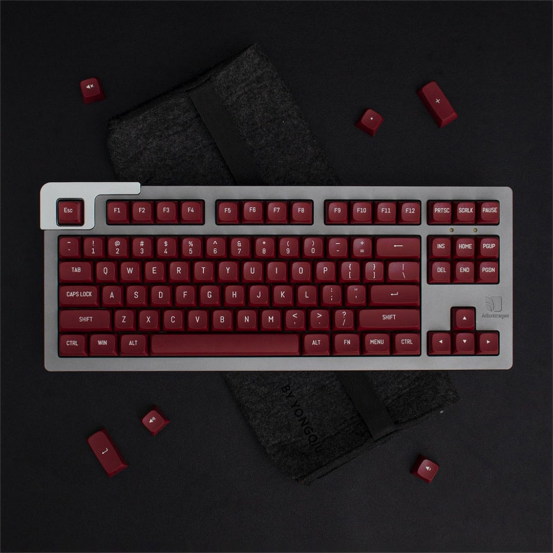 150pcs Dark Red Theme Keycap Set Wine Red Keycaps MSA - Etsy