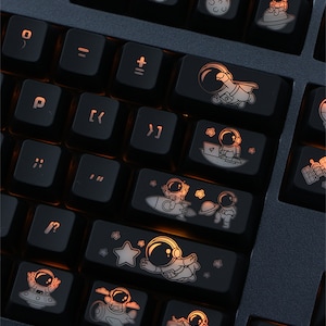 104PCS Space Astronaut Theme Keycap Set Cartoon Keycaps OEM - Etsy