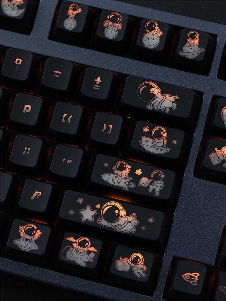 104PCS Space Astronaut Theme Keycap Set Cartoon Keycaps OEM - Etsy