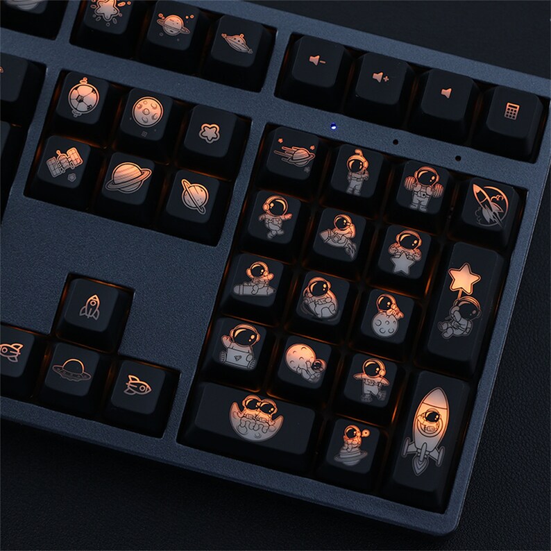 104PCS Space Astronaut Theme Keycap Set Cartoon Keycaps OEM - Etsy