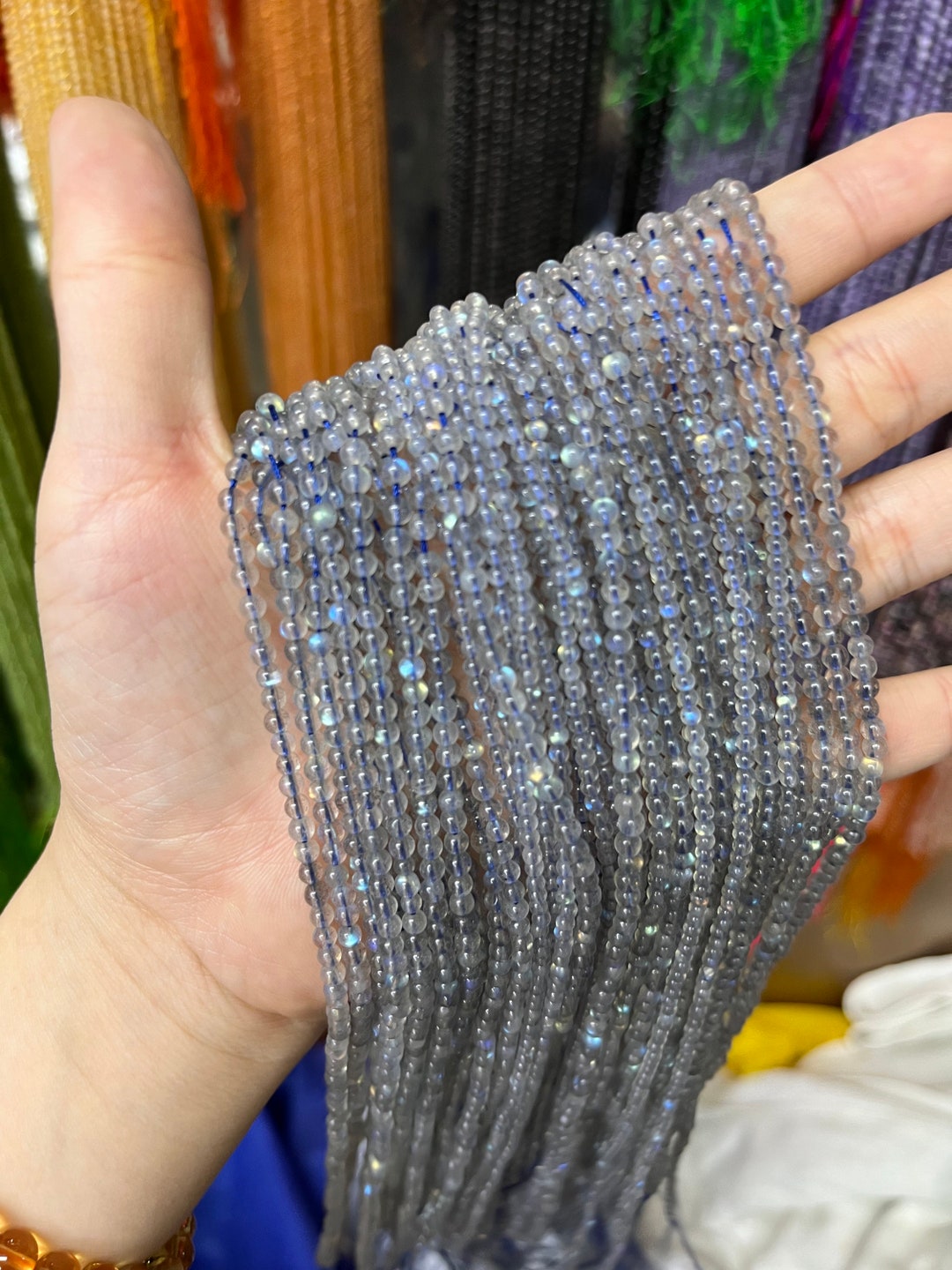 2mm 3mm 4mm Natural Labradorite Bead Polished Round Shape Gemstone ...