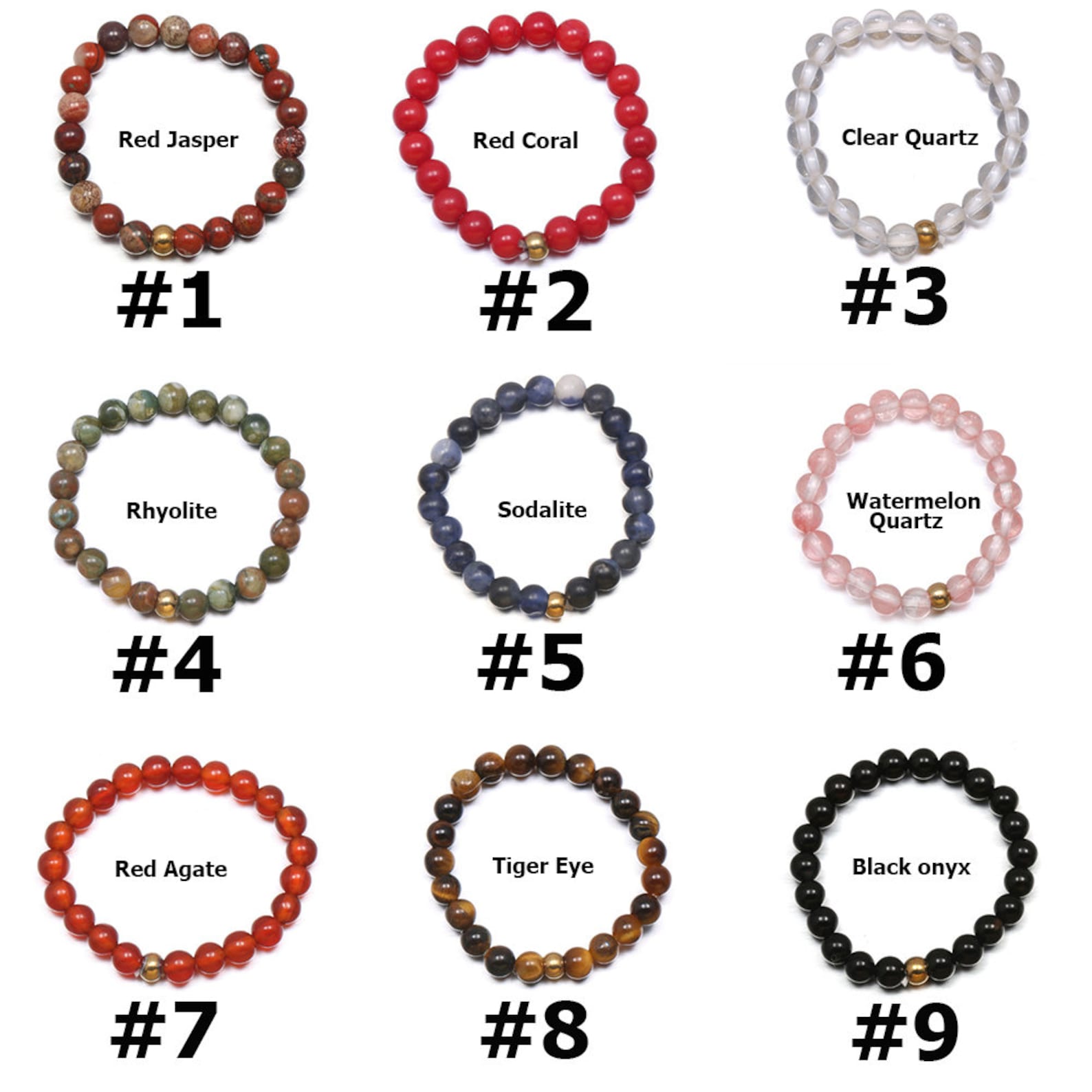 Beaded Stackable Rings Gemstone Beaded Ring Crystal Ring - Etsy