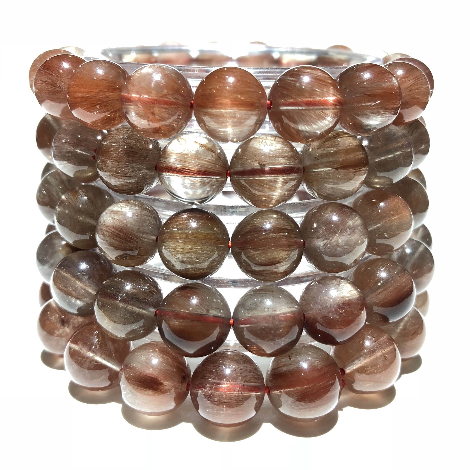 8mm 10mm 12mm Natural Red Rutilated Quartz Bead Energy - Etsy