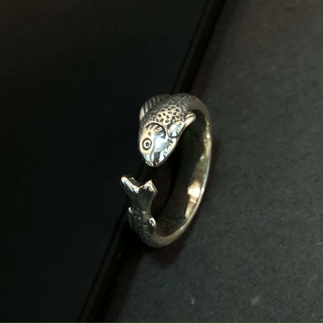 Fish Ring Takahashi Goro 925 Sterling Silver Animal Ring Man Ring Woman Ring Lover Ring Biker ...
