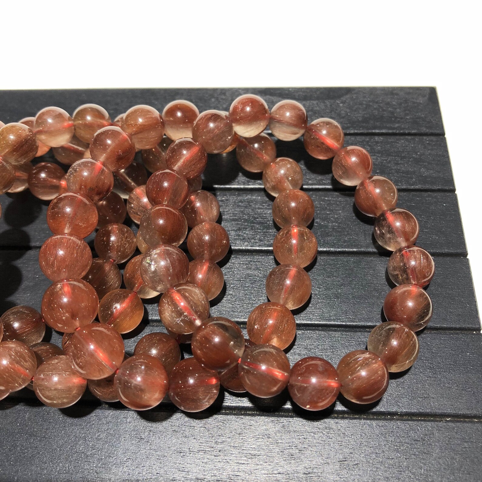 8mm 10mm 12mm Natural Red Rutilated Quartz Bead Energy | Etsy