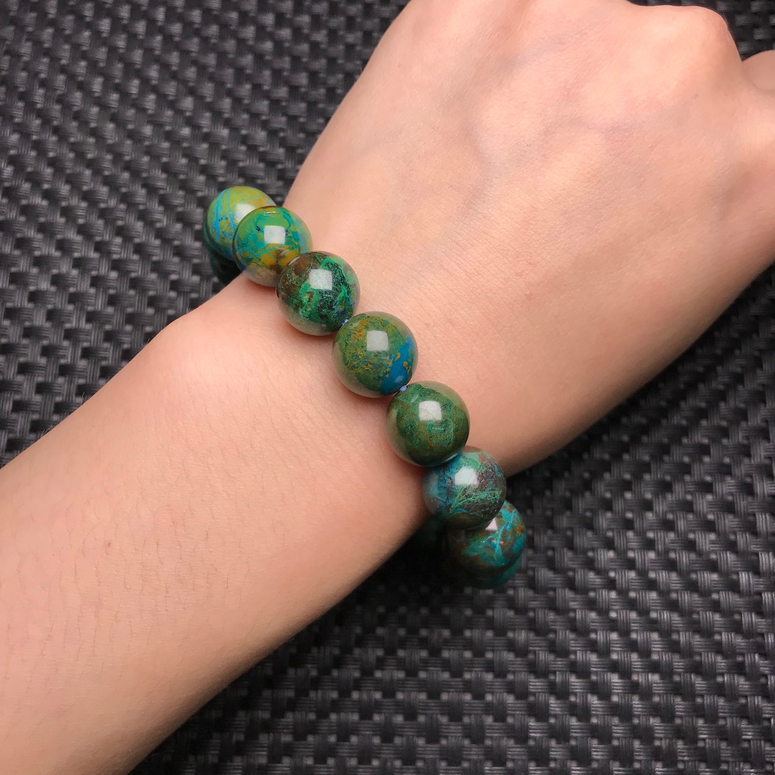 Natural Blue Chrysocolla Bracelet Healing Energy Gemstone | Etsy