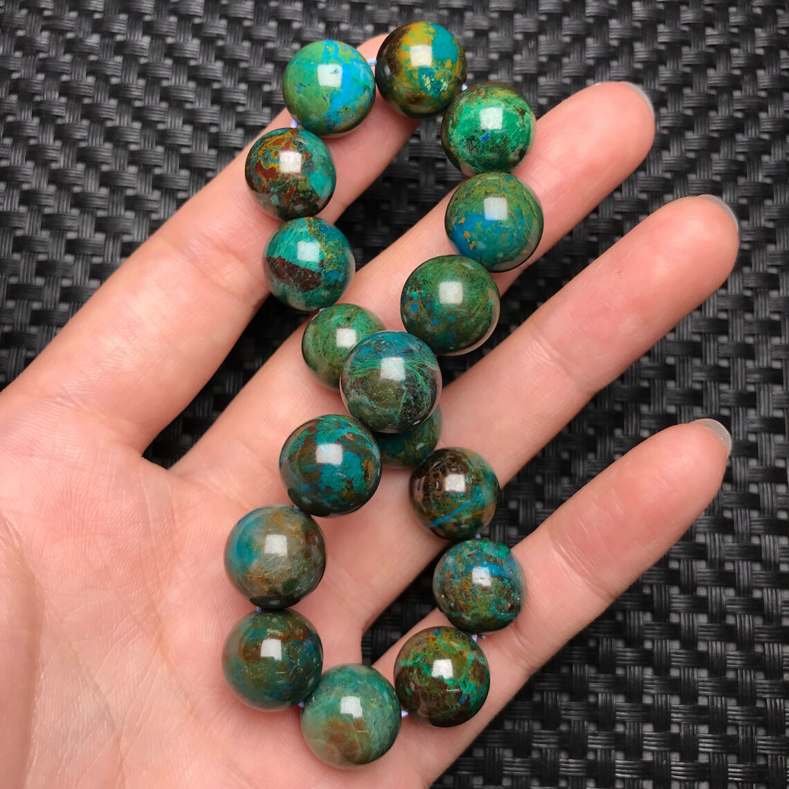 Natural Blue Chrysocolla Bracelet Healing Energy Gemstone | Etsy