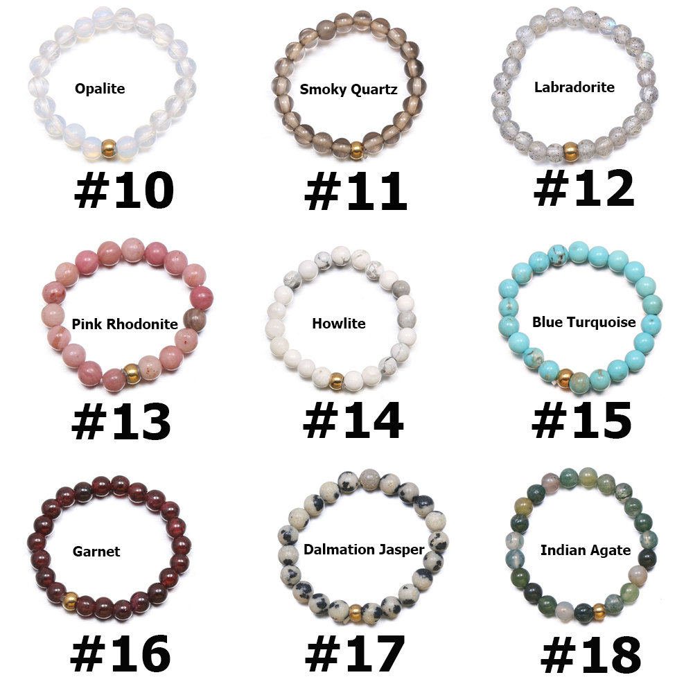 Beaded Stackable Rings Gemstone Beaded Ring Crystal Ring - Etsy