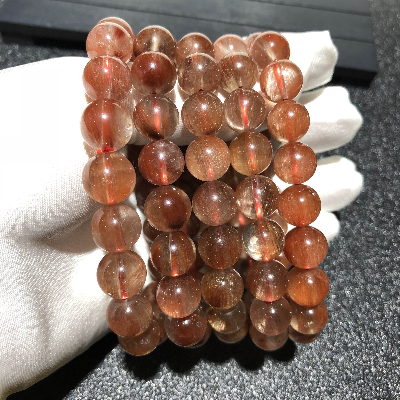 8mm 10mm 12mm Natural Red Rutilated Quartz Bead Energy - Etsy
