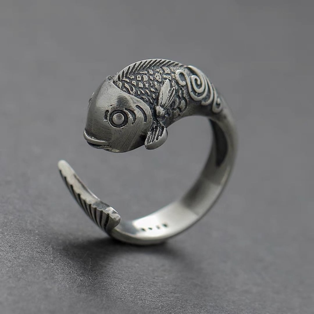 Fish Ring Koi Carp Ring Takahashi Goro 925 Sterling Silver Animal Ring ...
