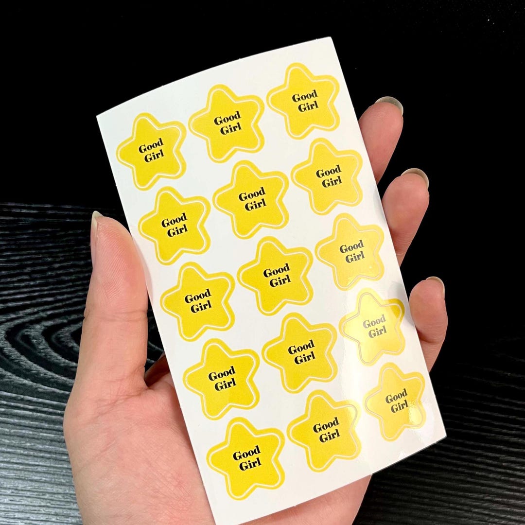 Good Girl Gold Star Stickers - Waterproof Vinyl Sticker Sheet - Etsy