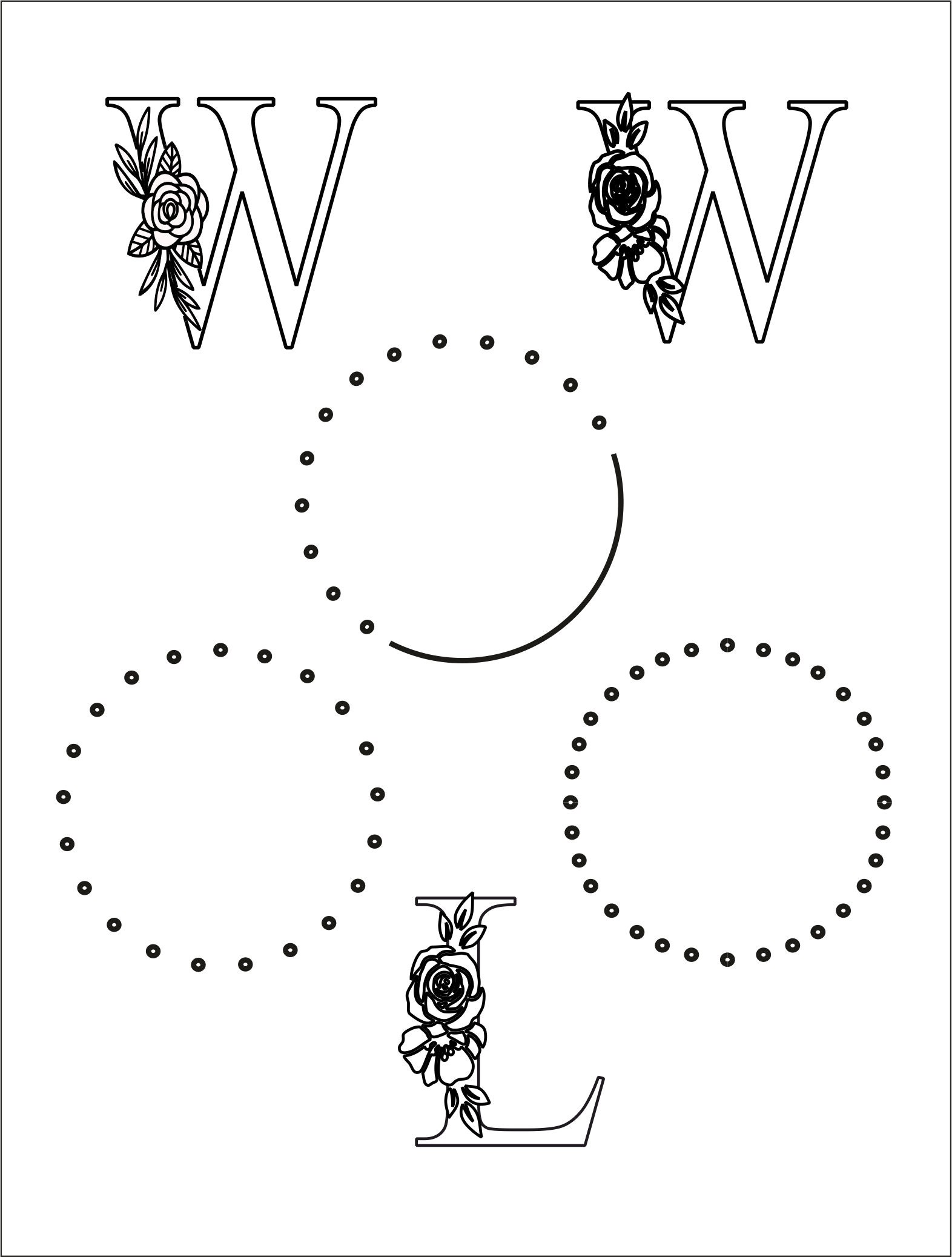 Botanical Letter Design, DIY Monogram Embroidery—flower Alphabet ...