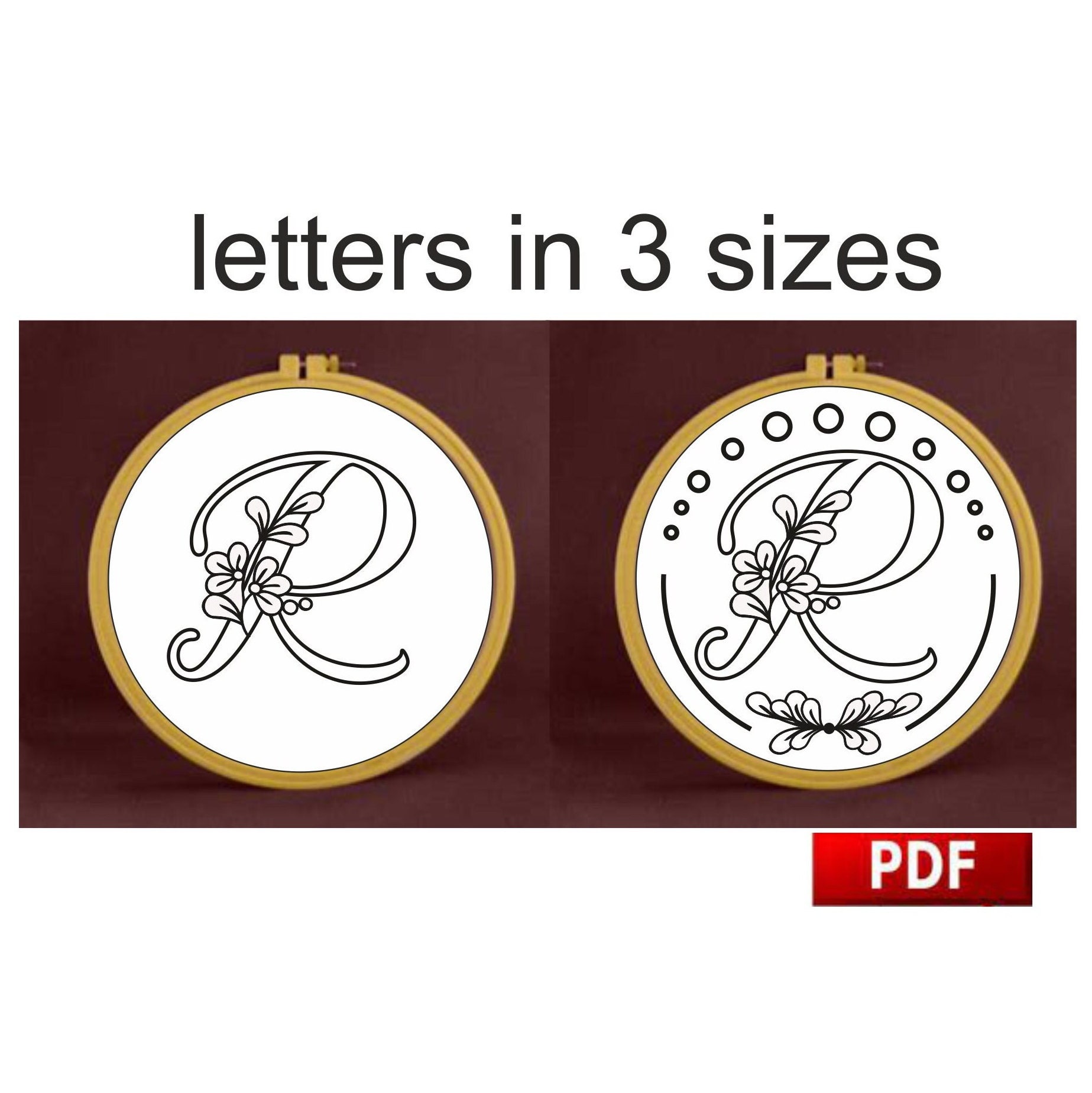 Alphabet Monogram Embroidery Pattern, Alphabet Letters Hand Embroidery ...