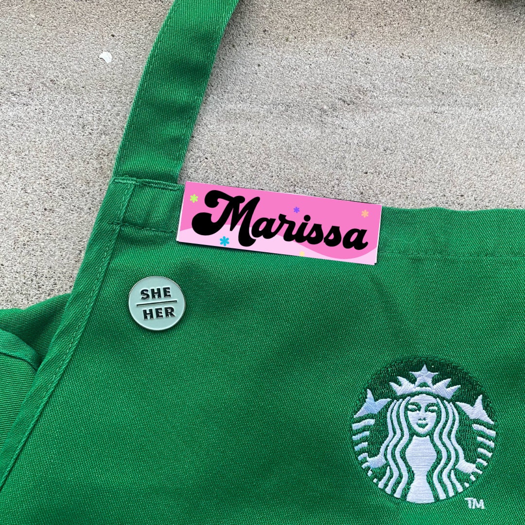 Groovy Name Tag sticker - Etsy