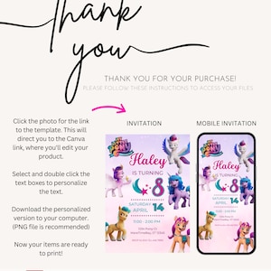 My Little Pony New Generation Birthday Invitation | Girl Birthday Party ...