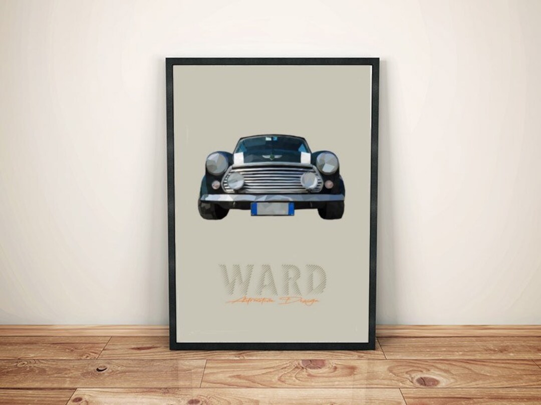 Classic Mini Vector Drawing Etsy