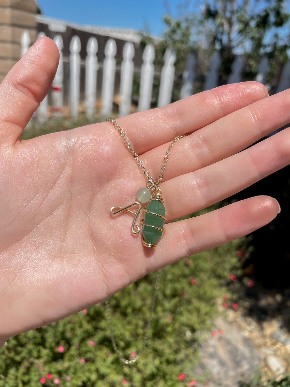 Wire Wrapped Mini Crystal Necklace Amethyst Rose Quartz | Etsy