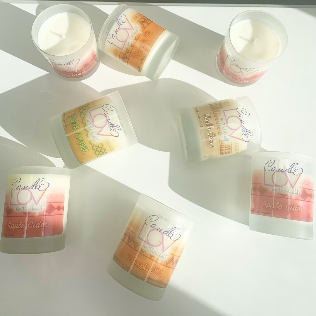 Candlelov - Frosted Eco-friendly Soy Aromatic Candles - 8oz - Etsy
