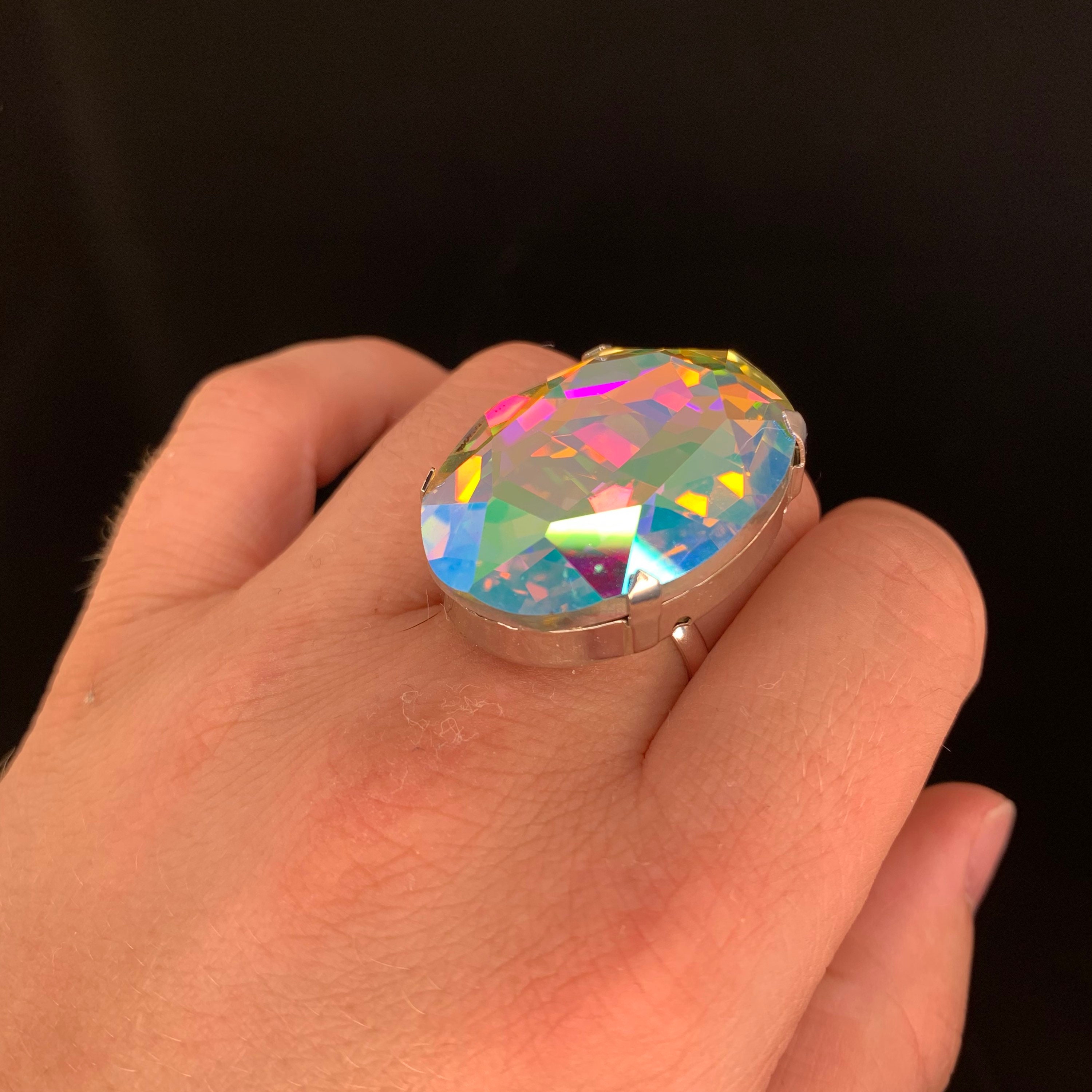 Elegant Ring / Cocktail Dress Ring / Adjustable Back / Gift / - Etsy UK