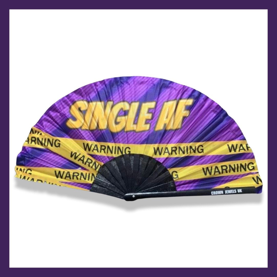 Single AF Drag Queen Bamboo Hand Fan Fans Clack Fan Loud - Etsy