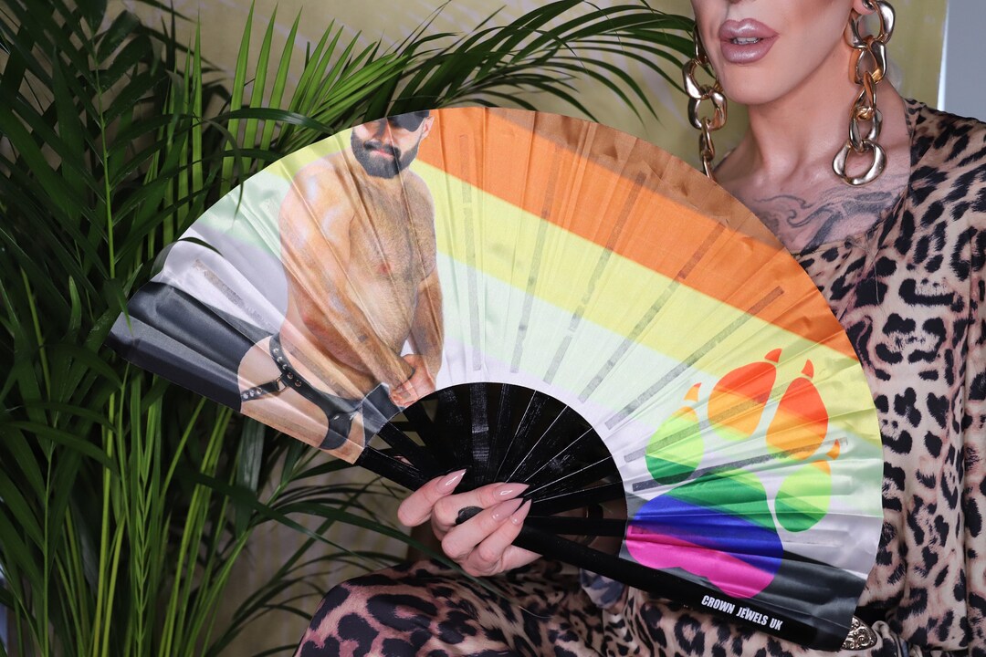 Bear Pride, Drag Queen Bamboo Hand Fan, Fans, Clack Fan, Loud Fan, Bang ...