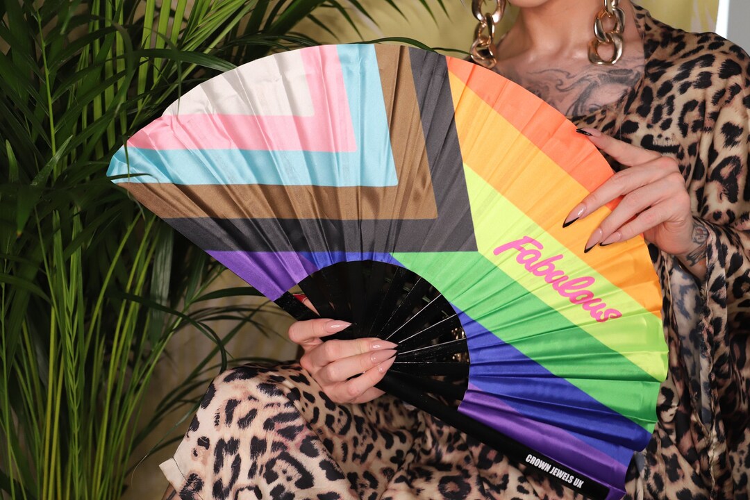 Pride Fan, Drag Queen Bambus Hand Fächer, Fans, Clack Fan, Loud Fan ...