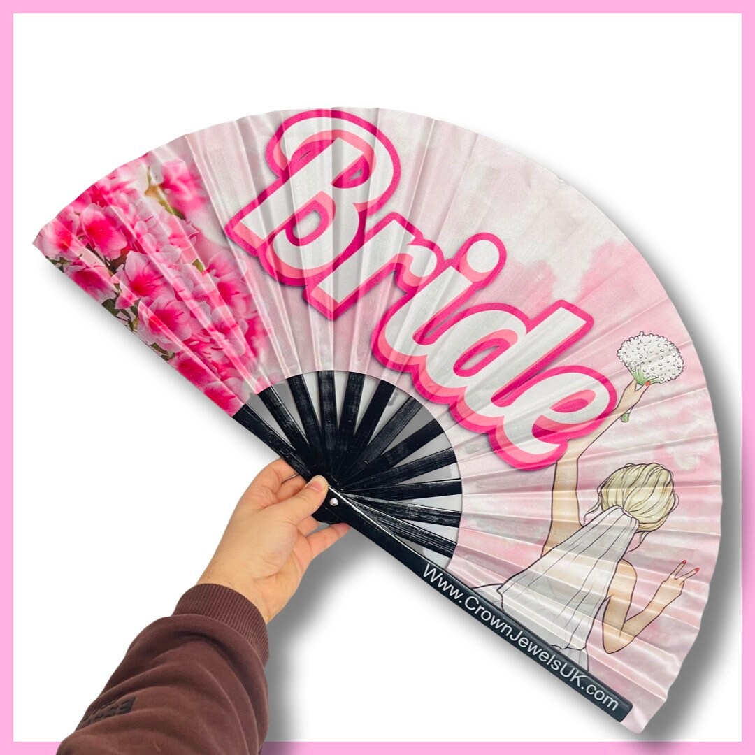 Bride and Bridesmaids Fans, Wedding Bamboo Hand Fan, Fans, Clack Fan ...
