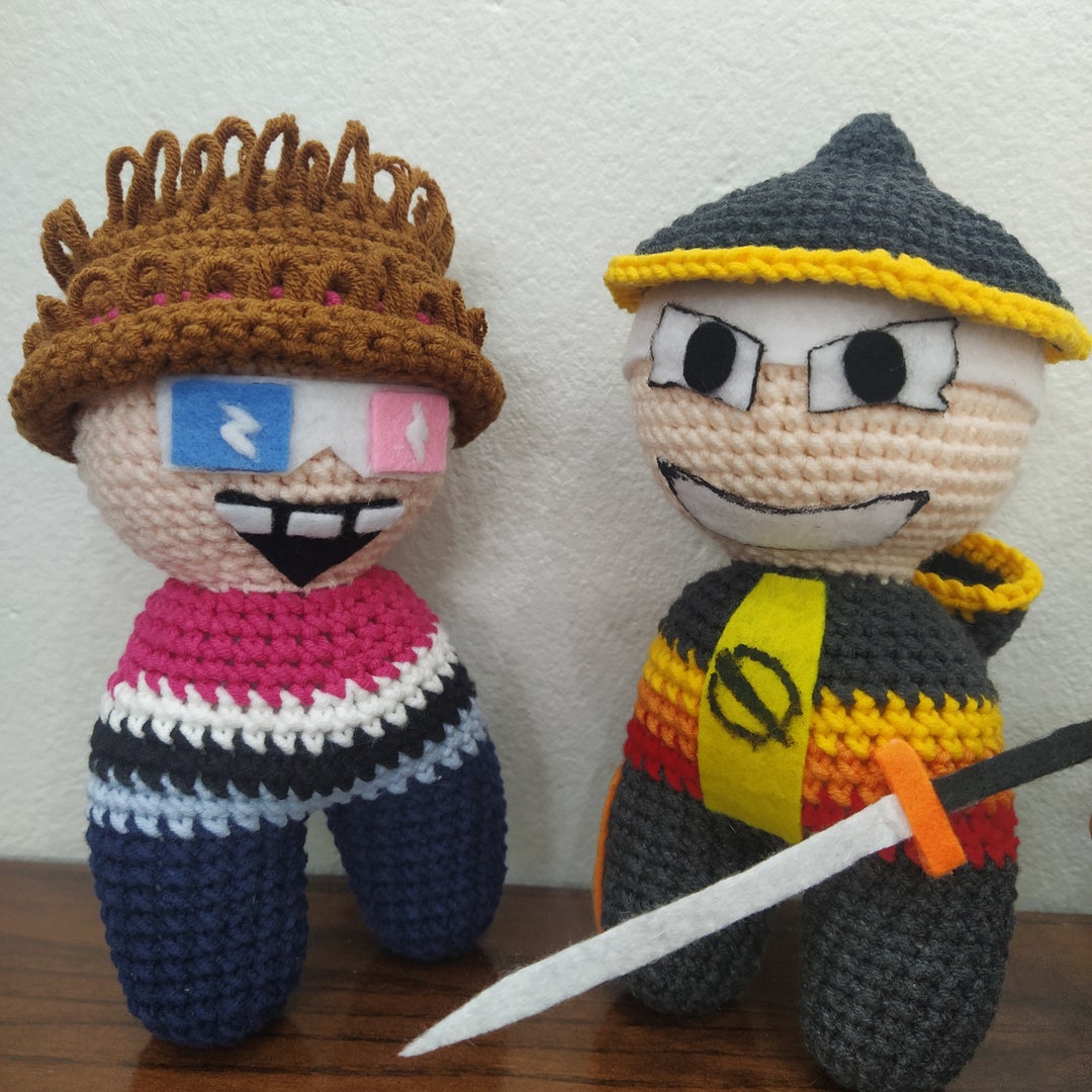 FNF Banjex and Bamburai Plush, FNF Banjex Crochet Plush, Bamburai ...
