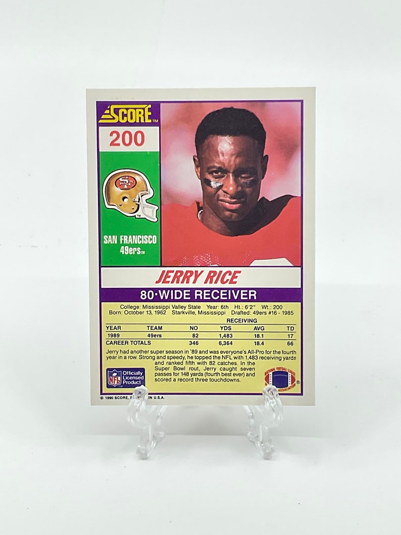 1990 Score Jerry Rice 200 - Etsy