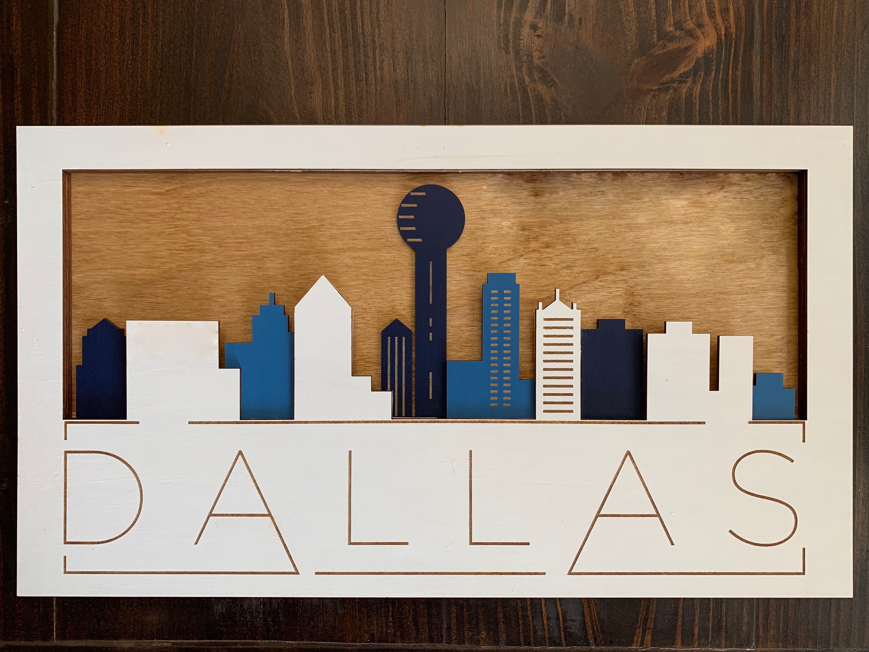 Dallas Skyline | Layered Dallas Skyline - Etsy