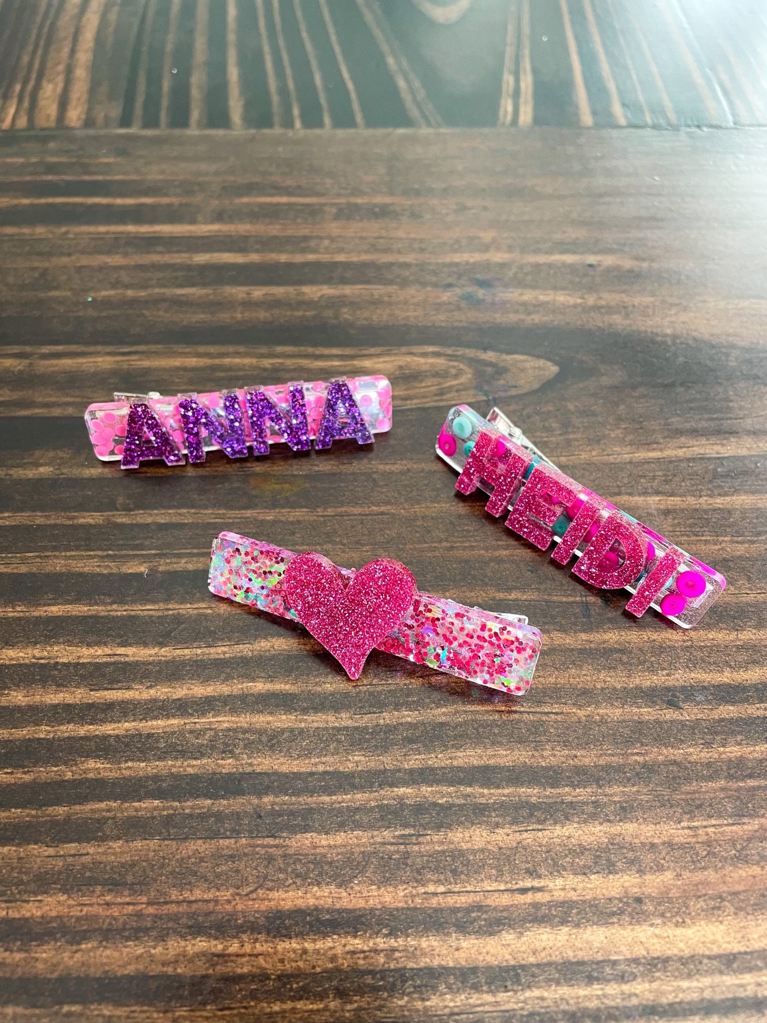 Custom Barrette Clips Personalized Hair Clip Customized Name Hairclip ...