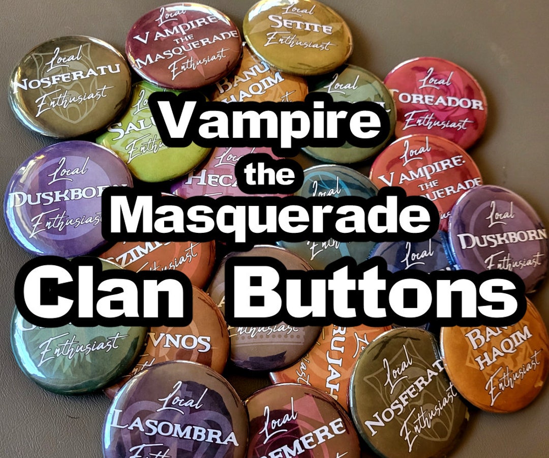 Vampire the Masquerade Clan Buttons - Etsy