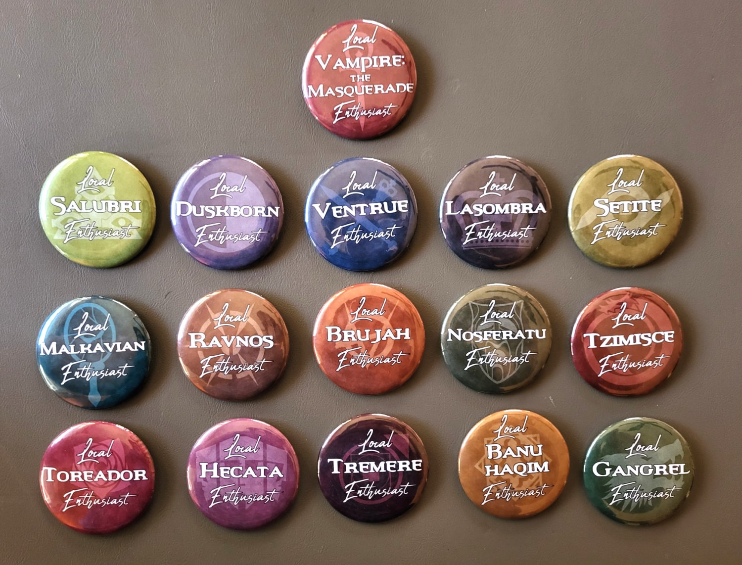 Vampire the Masquerade Clan Buttons - Etsy Australia